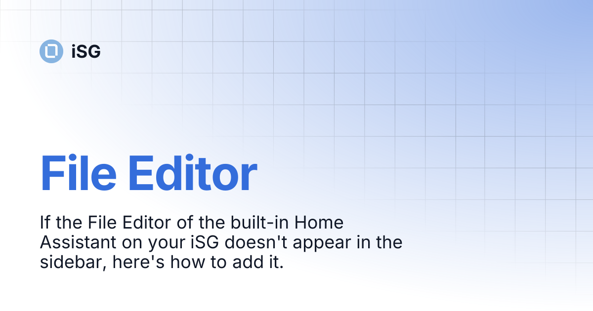 File Editor | iSG
