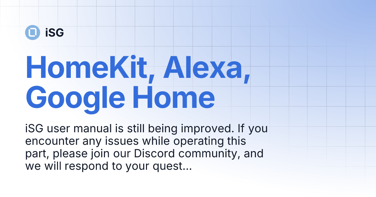 HomeKit | iSG