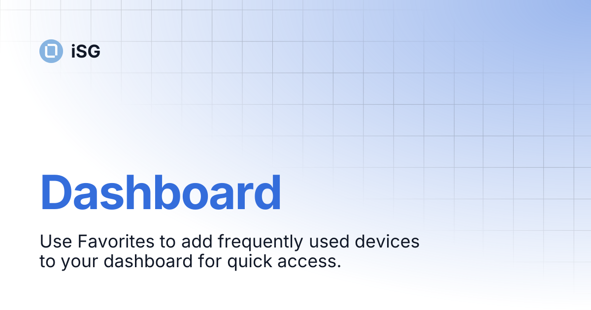 Dashboard | iSG