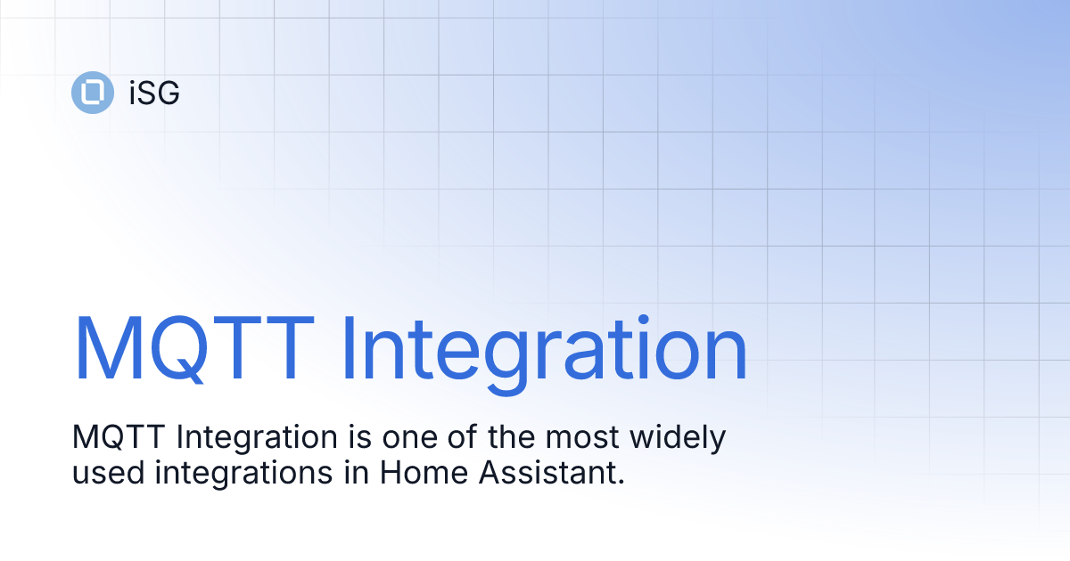 MQTT Integration | iSG