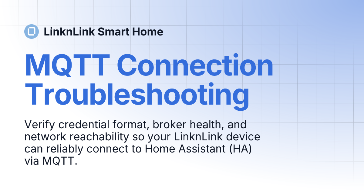 MQTT Connection Troubleshooting | LinknLink Smart Home